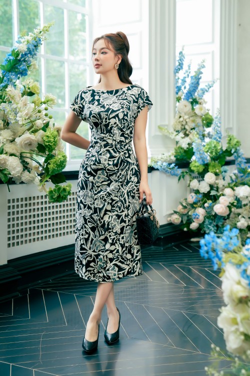 Váy Đầm - Floral Silk Sarong Dress