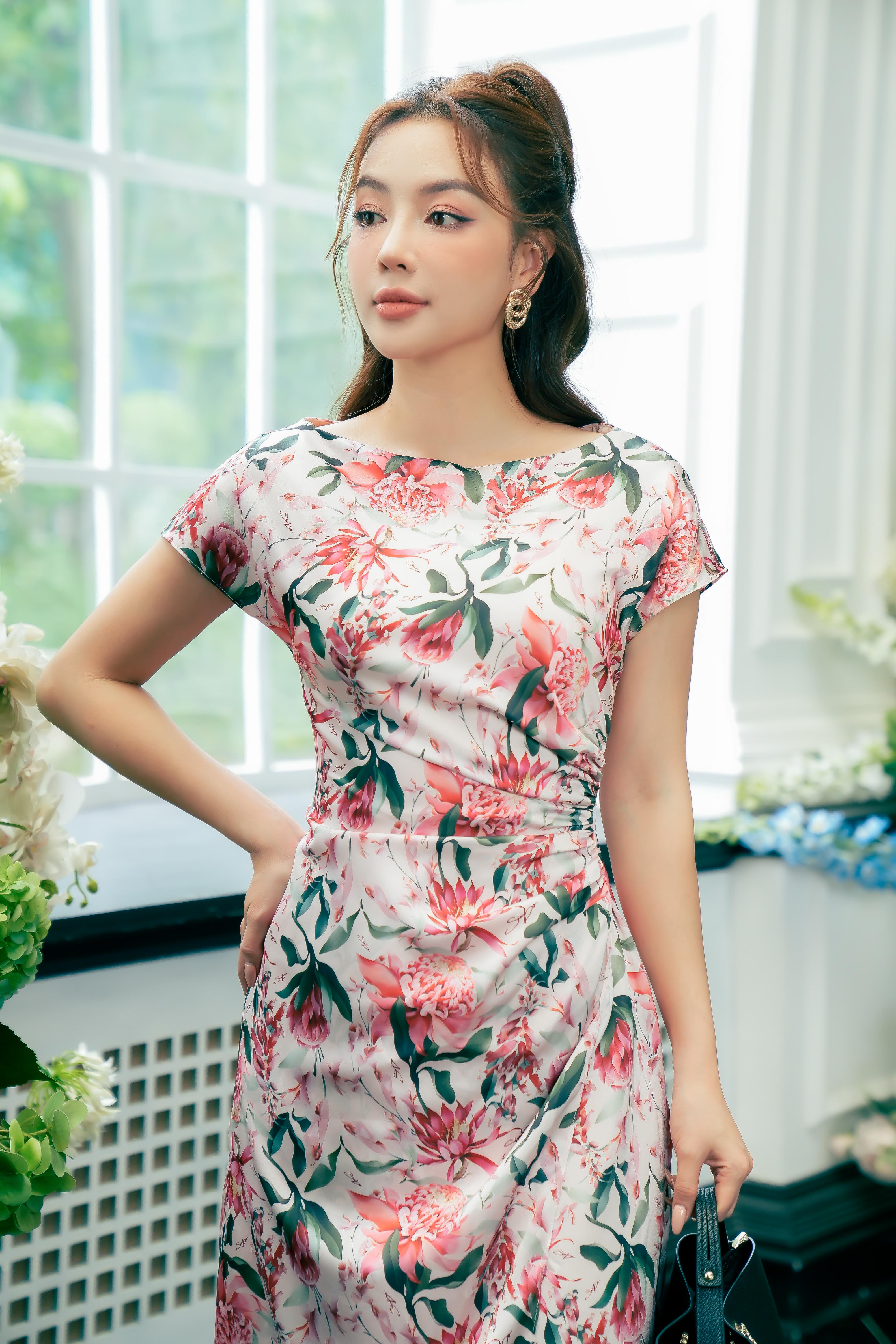 Váy Đầm - Floral Silk Sarong Dress
