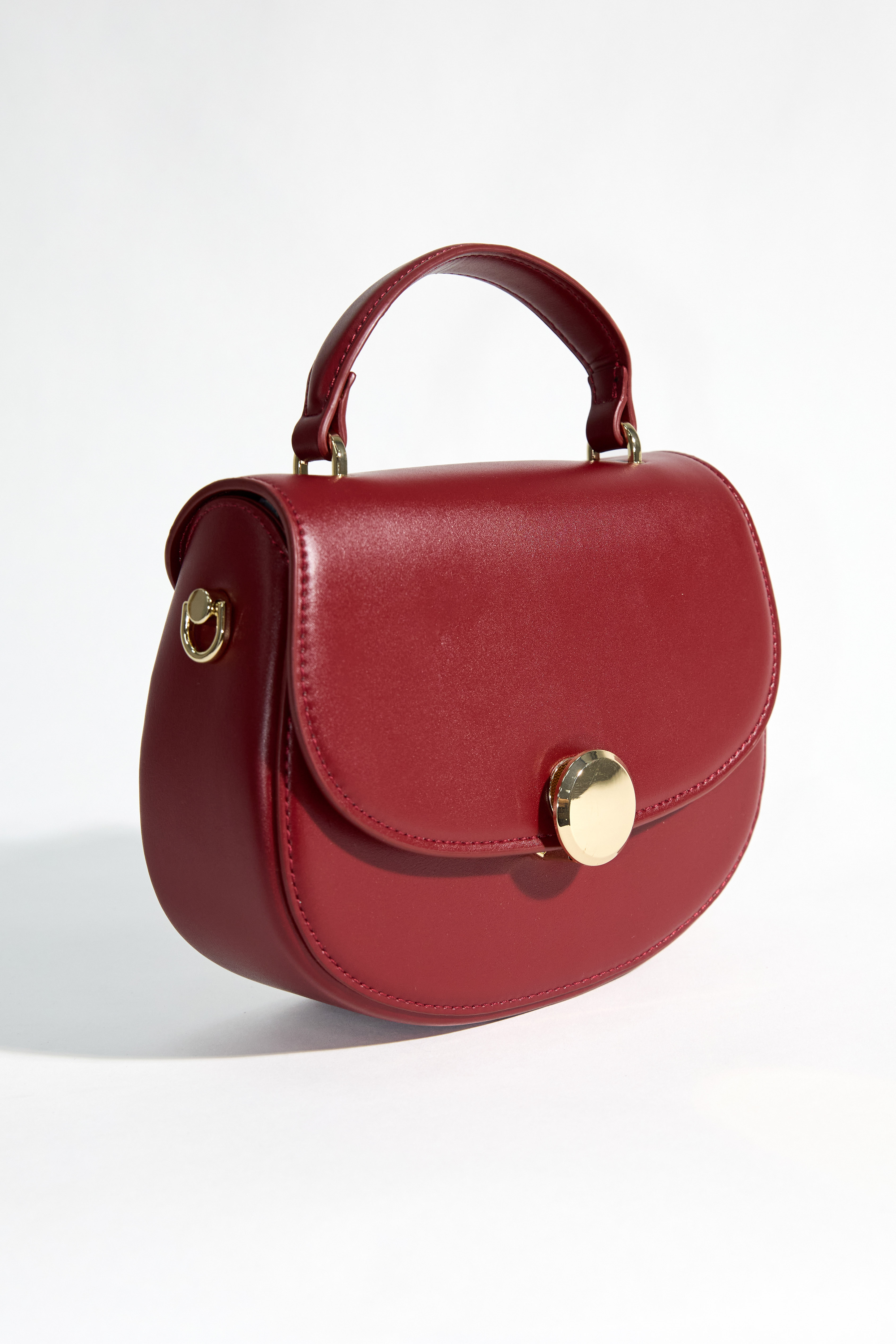 Túi Xách Tay - Leather Rounded Base Bag