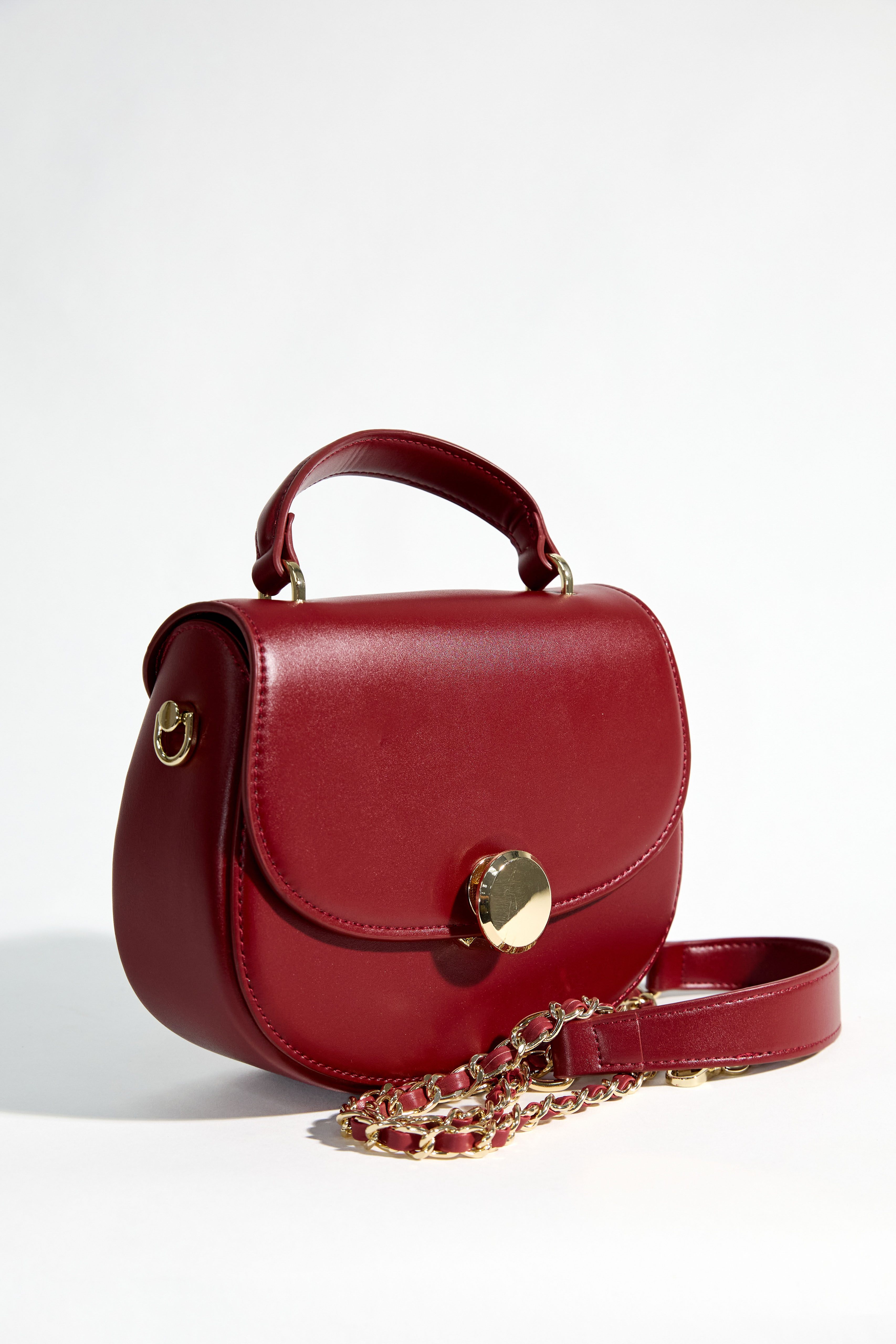 Túi Xách Tay - Leather Rounded Base Bag