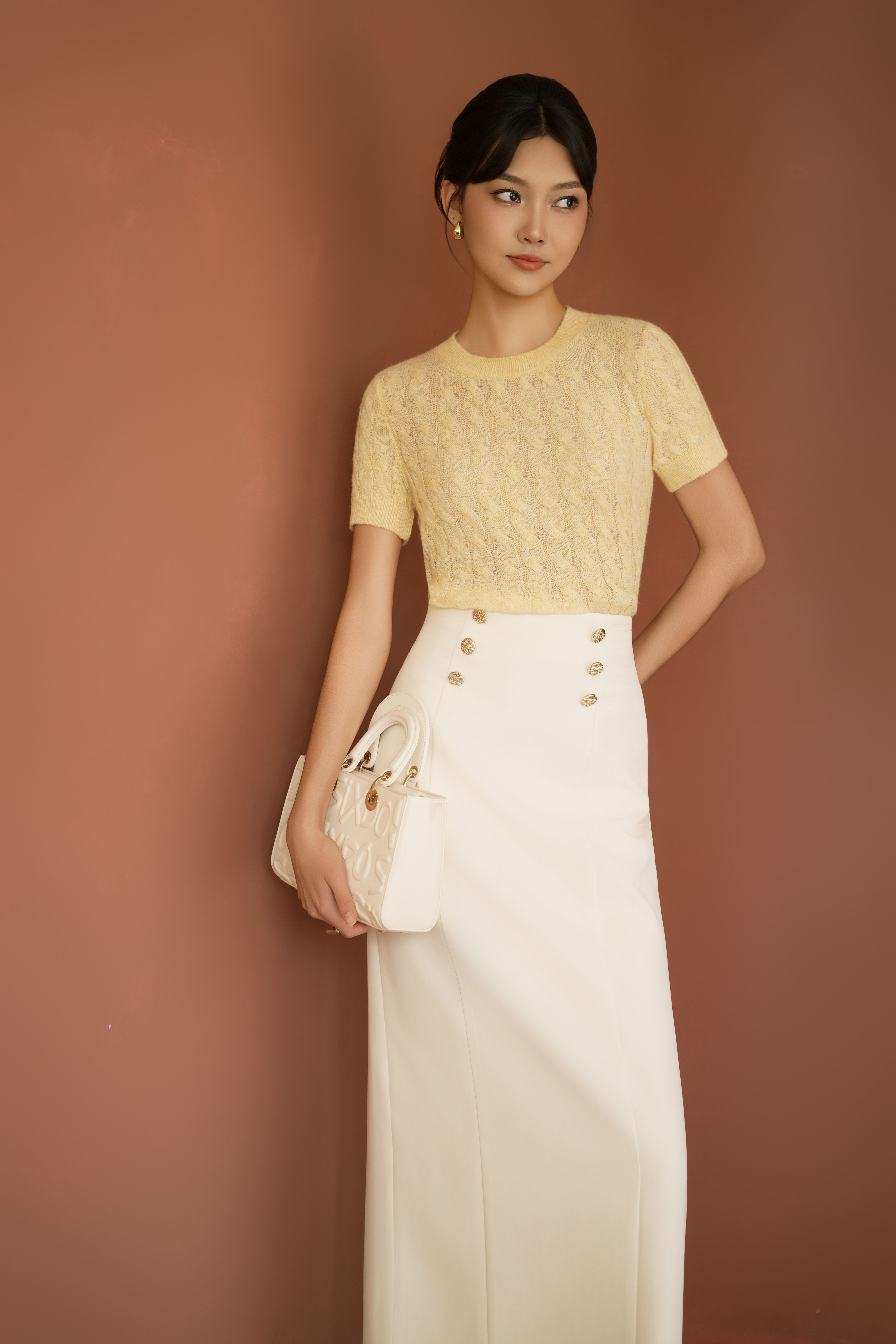 Áo nữ - Cable Knit Blouse