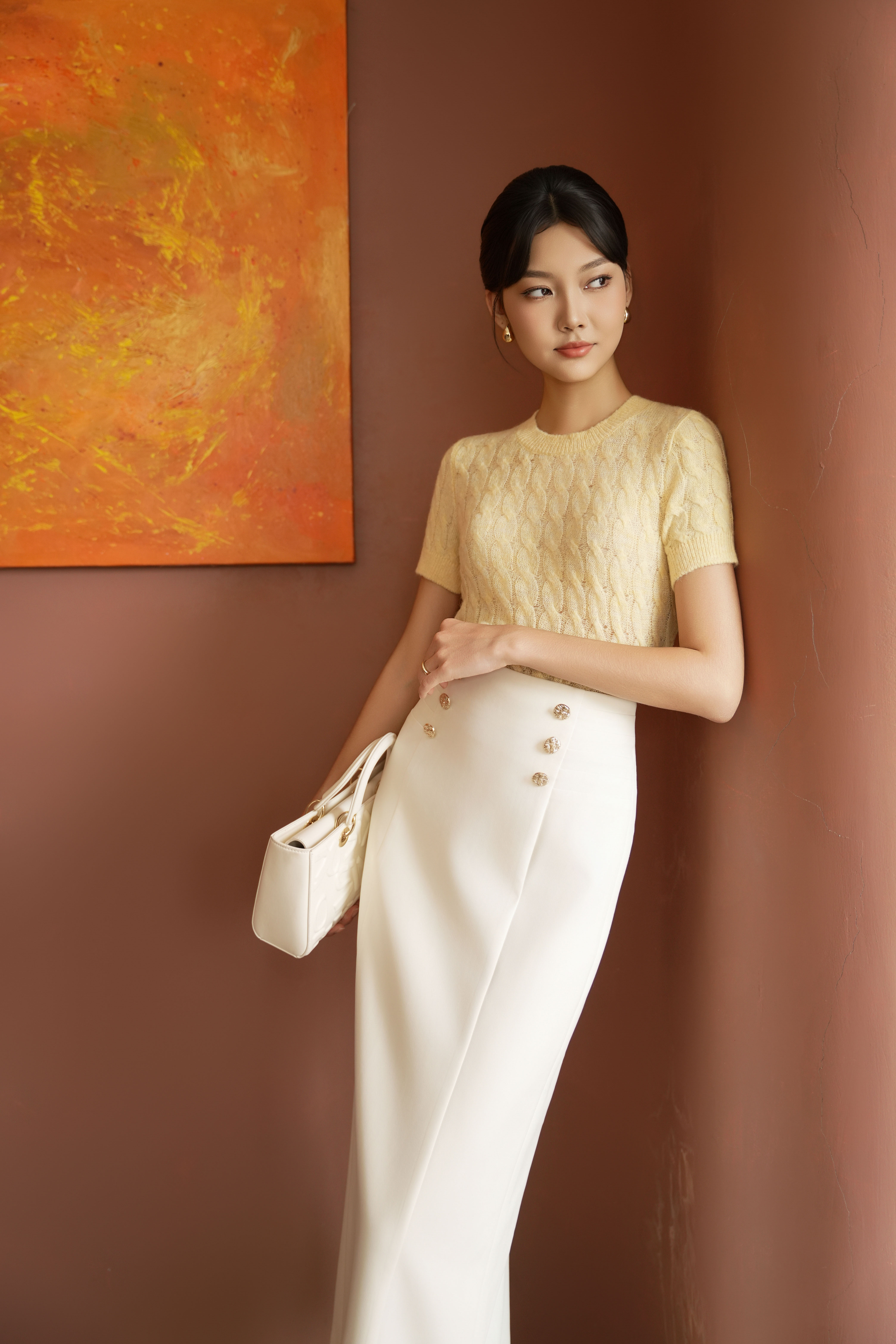 Áo nữ - Cable Knit Blouse