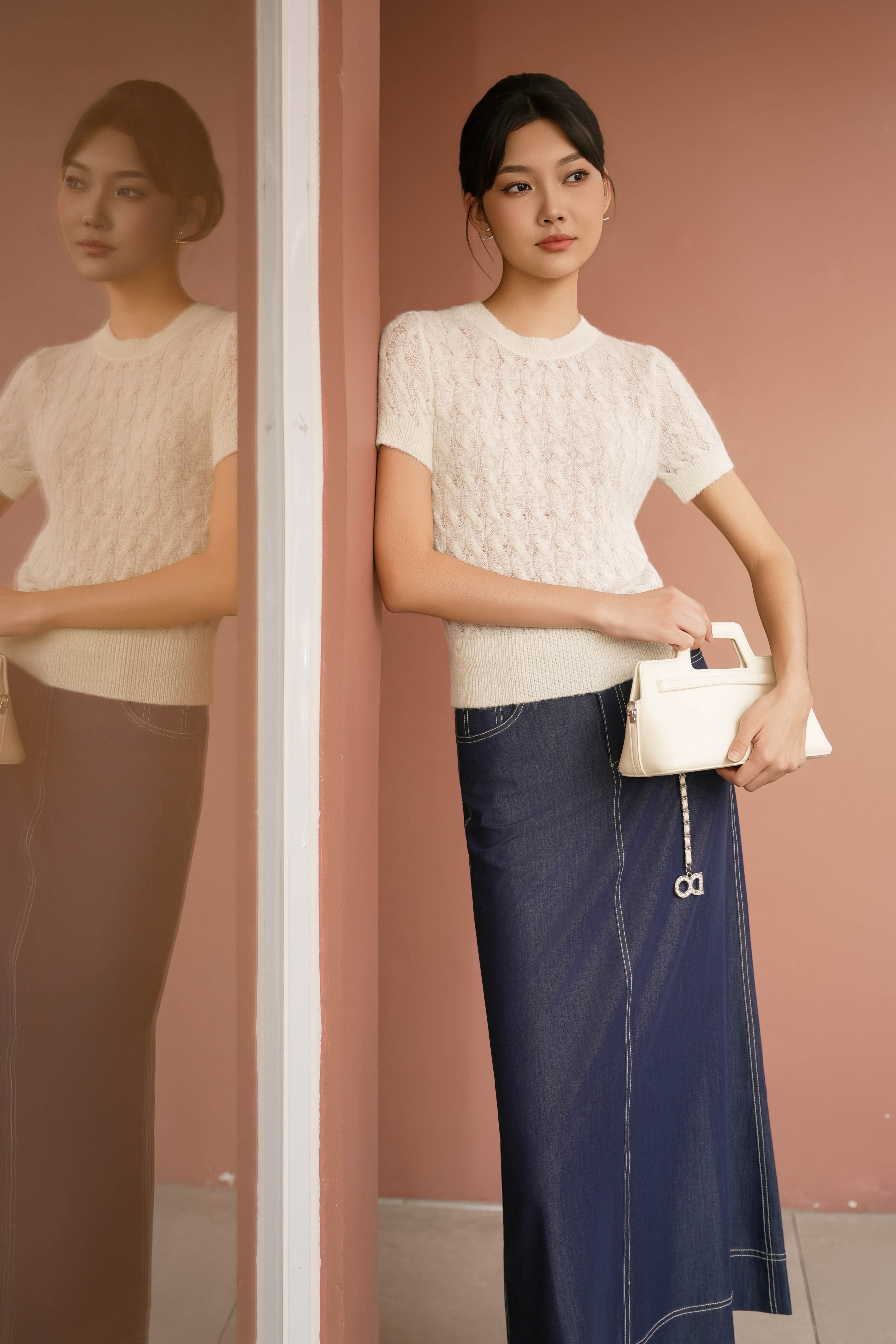 Áo nữ - Cable Knit Blouse