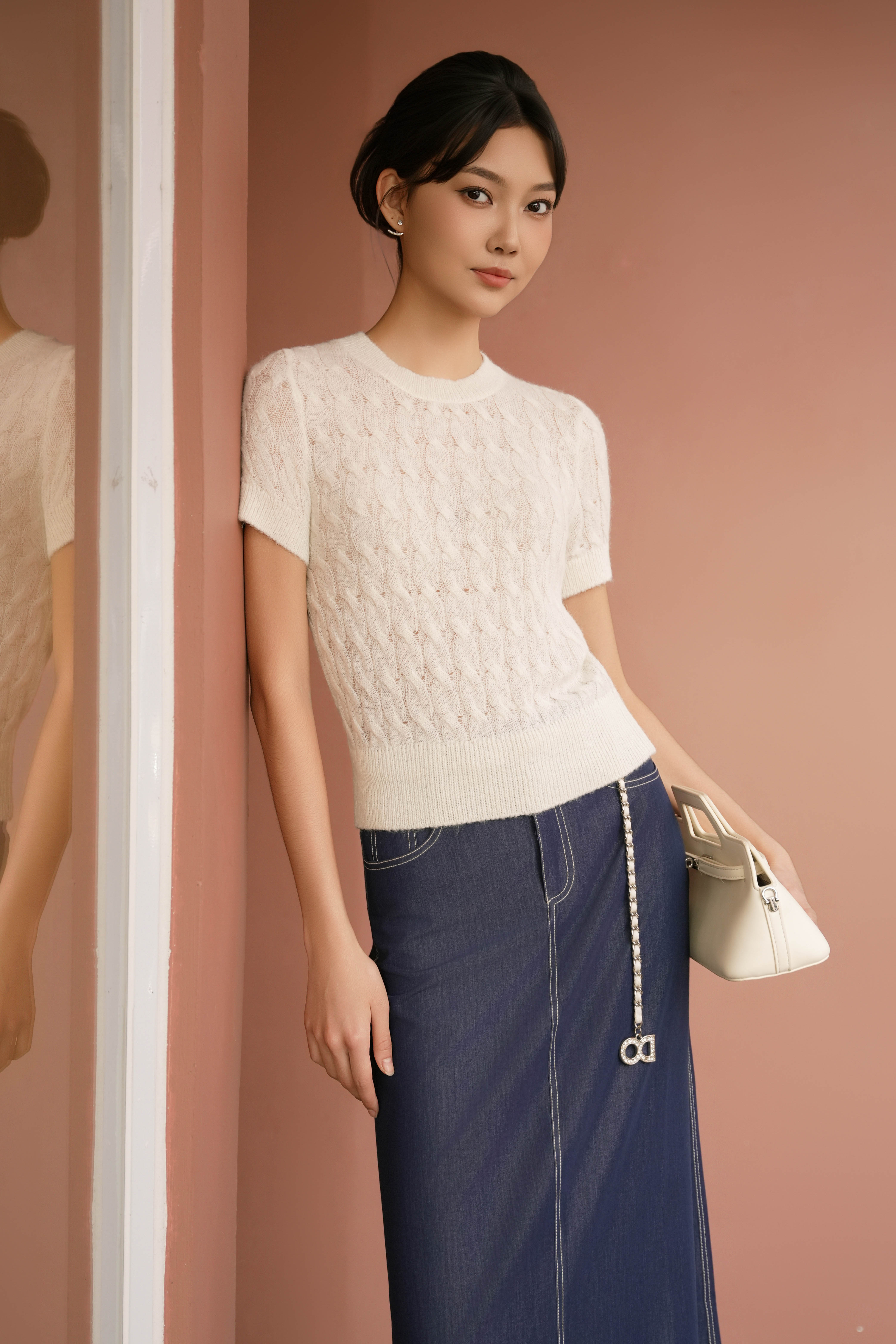 Áo nữ - Cable Knit Blouse